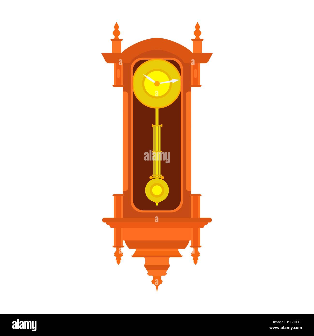 Ancient pendulum clock clocks Stock Vector Images - Alamy