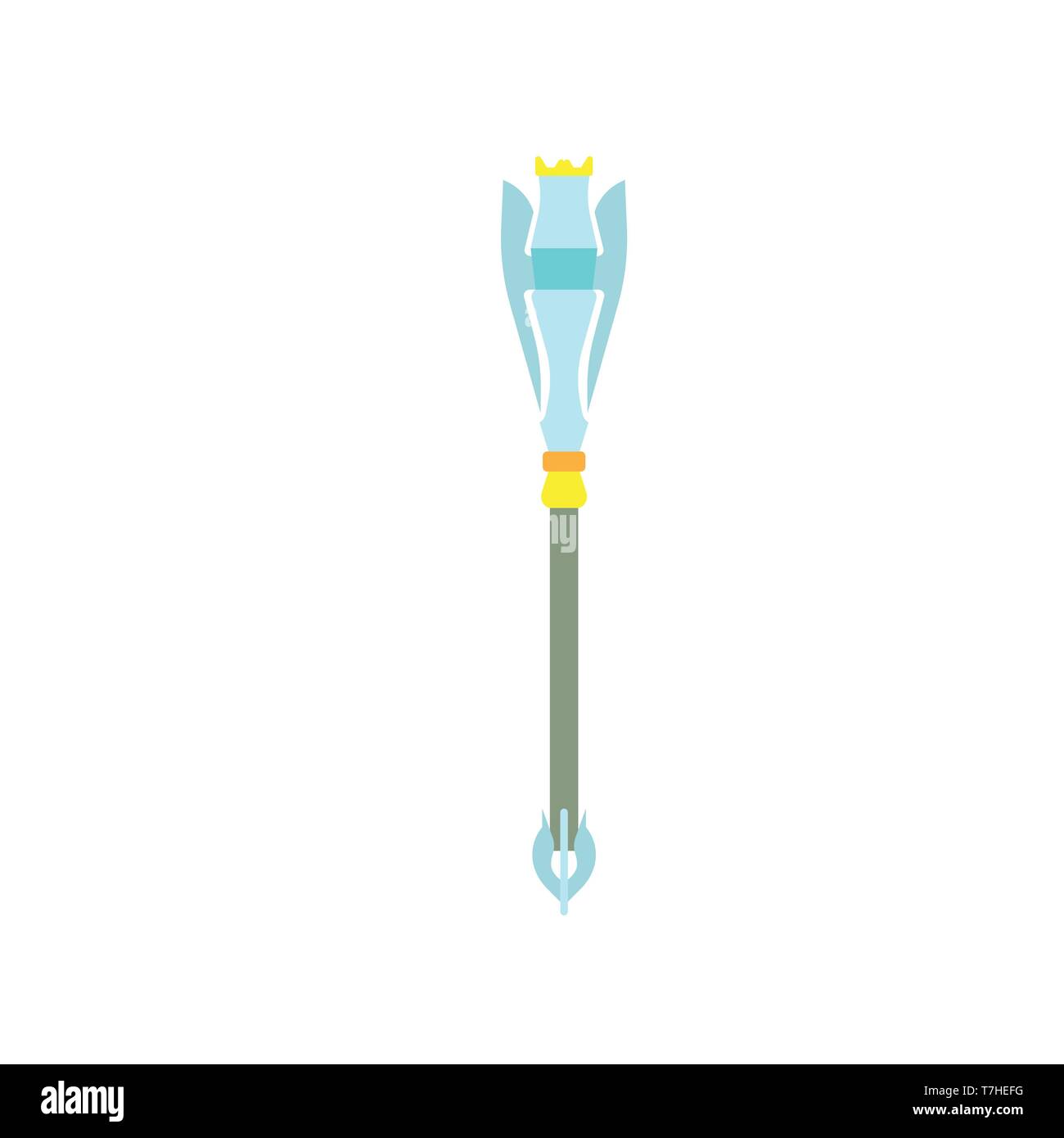 Magic wand vector stick icon background magician isolated wizard ...