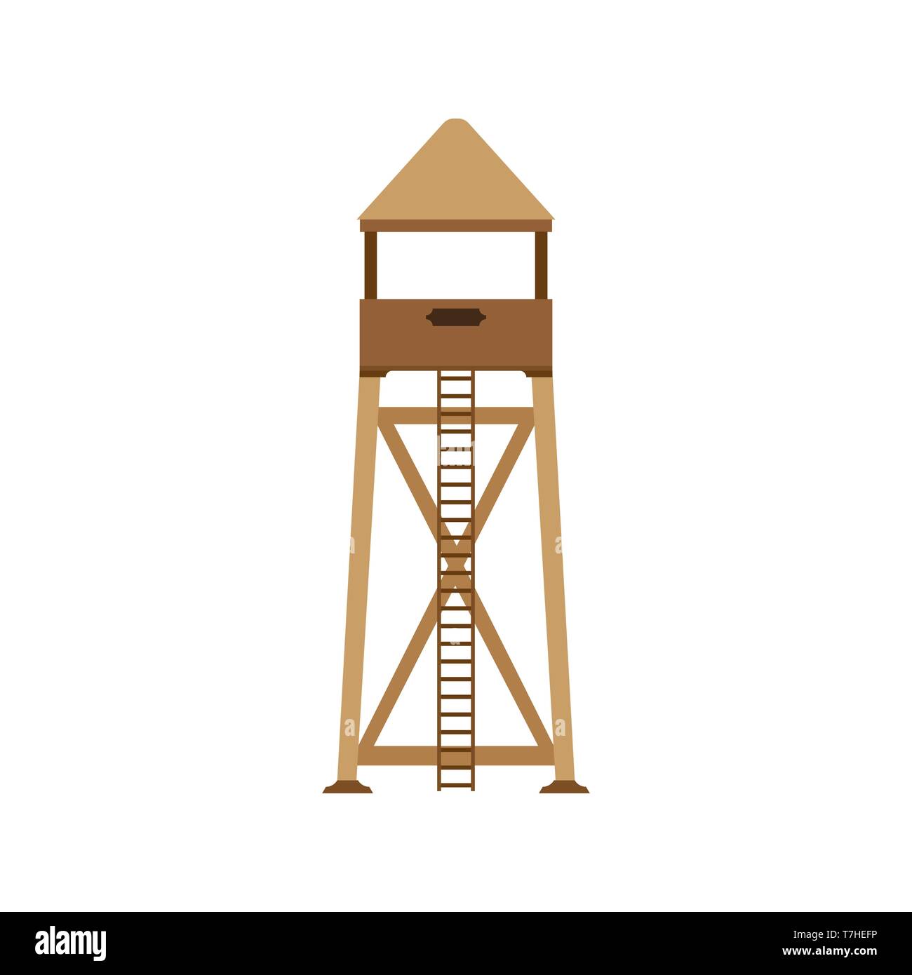 Tower observation icon post vector illustration background. Lifeguard ...