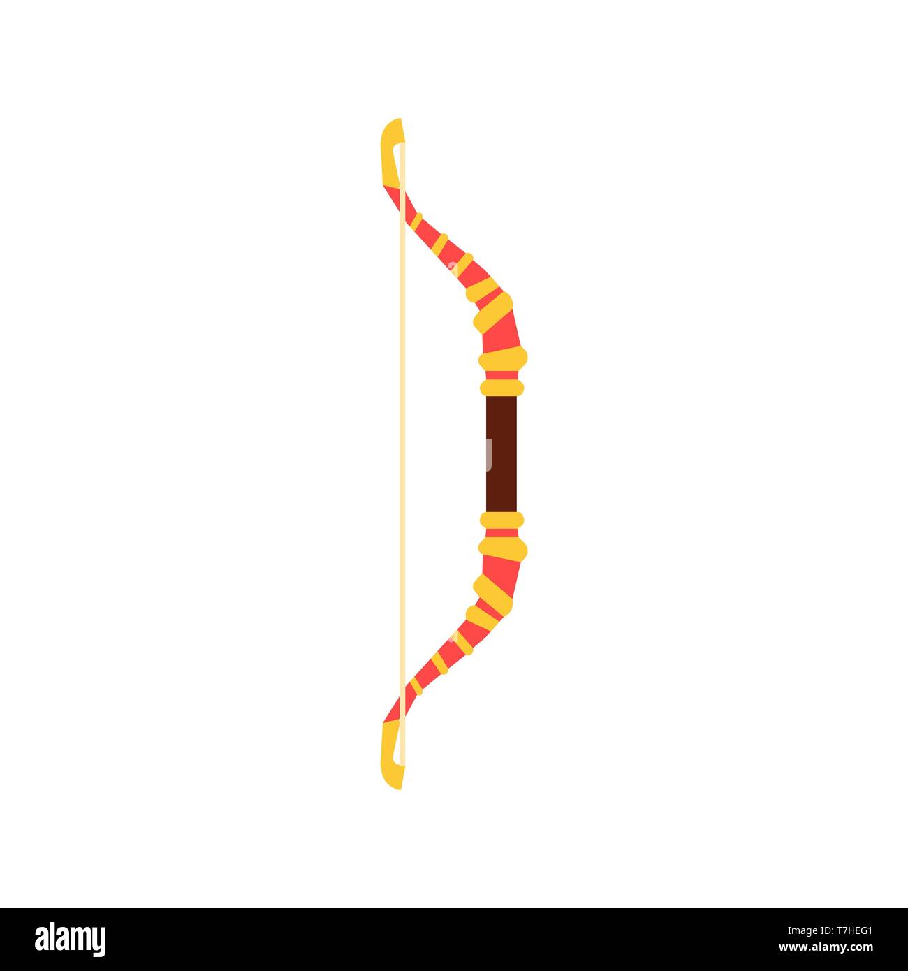 Arrow bow vector icon symbol archery illustration. Indian feather sign ...