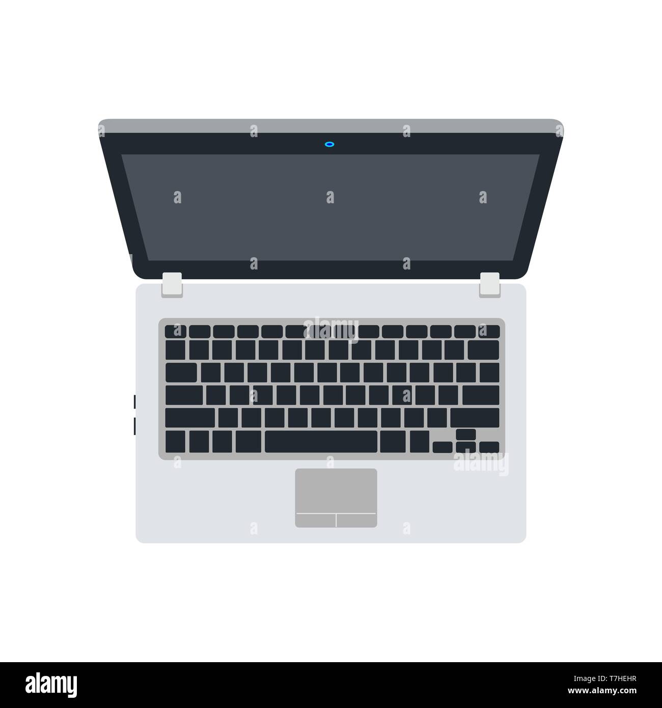 Laptop concept vector flat illustration design isolated on white ...