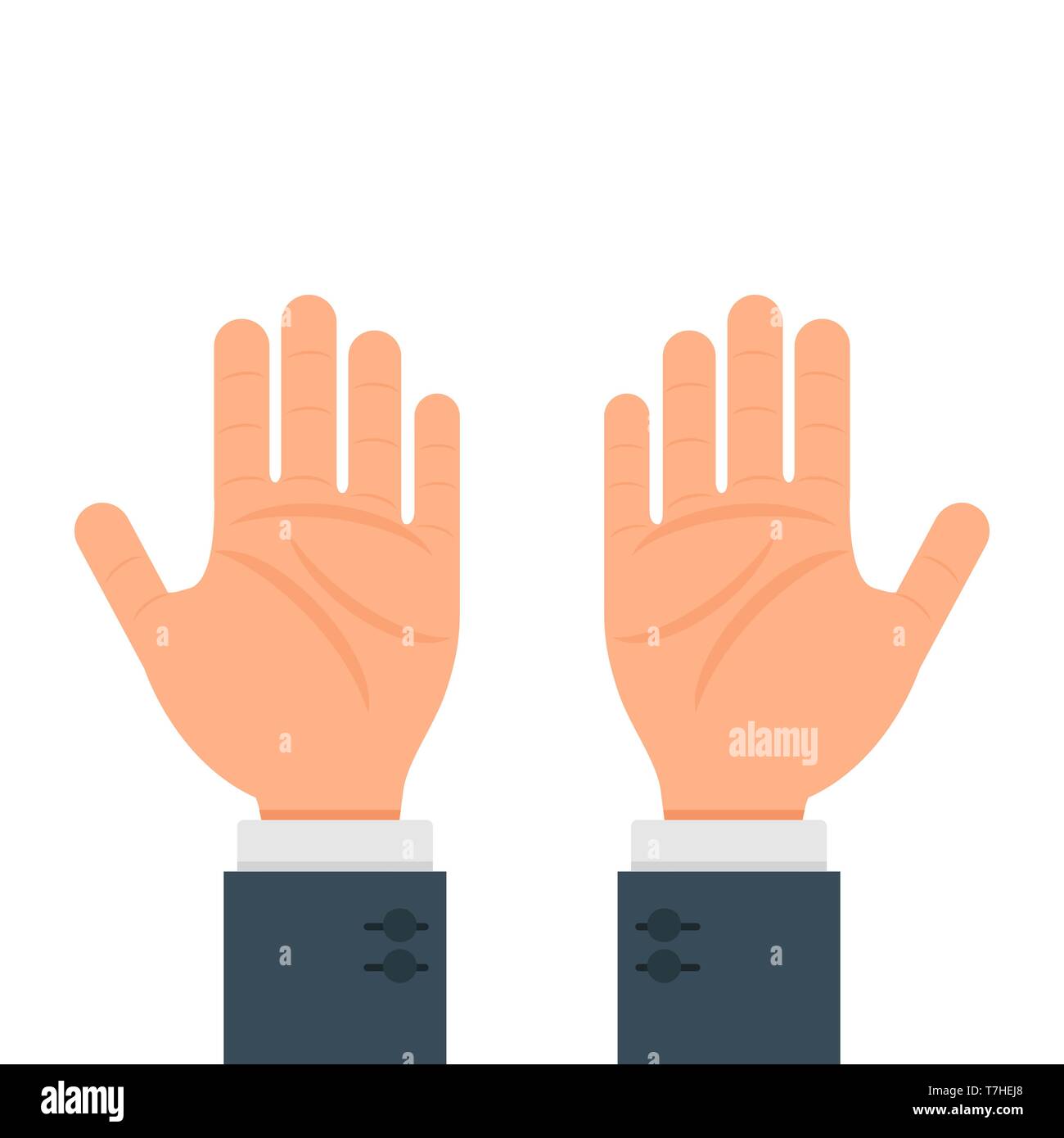 Human hands gesture vector flat illustration design isolated on white ...