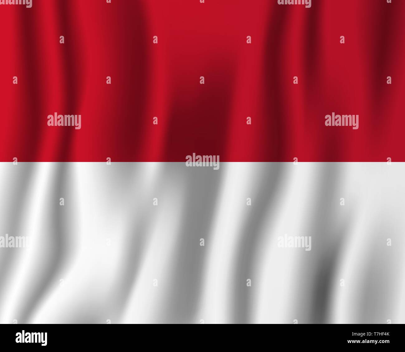 Monaco realistic waving flag vector illustration. National country ...