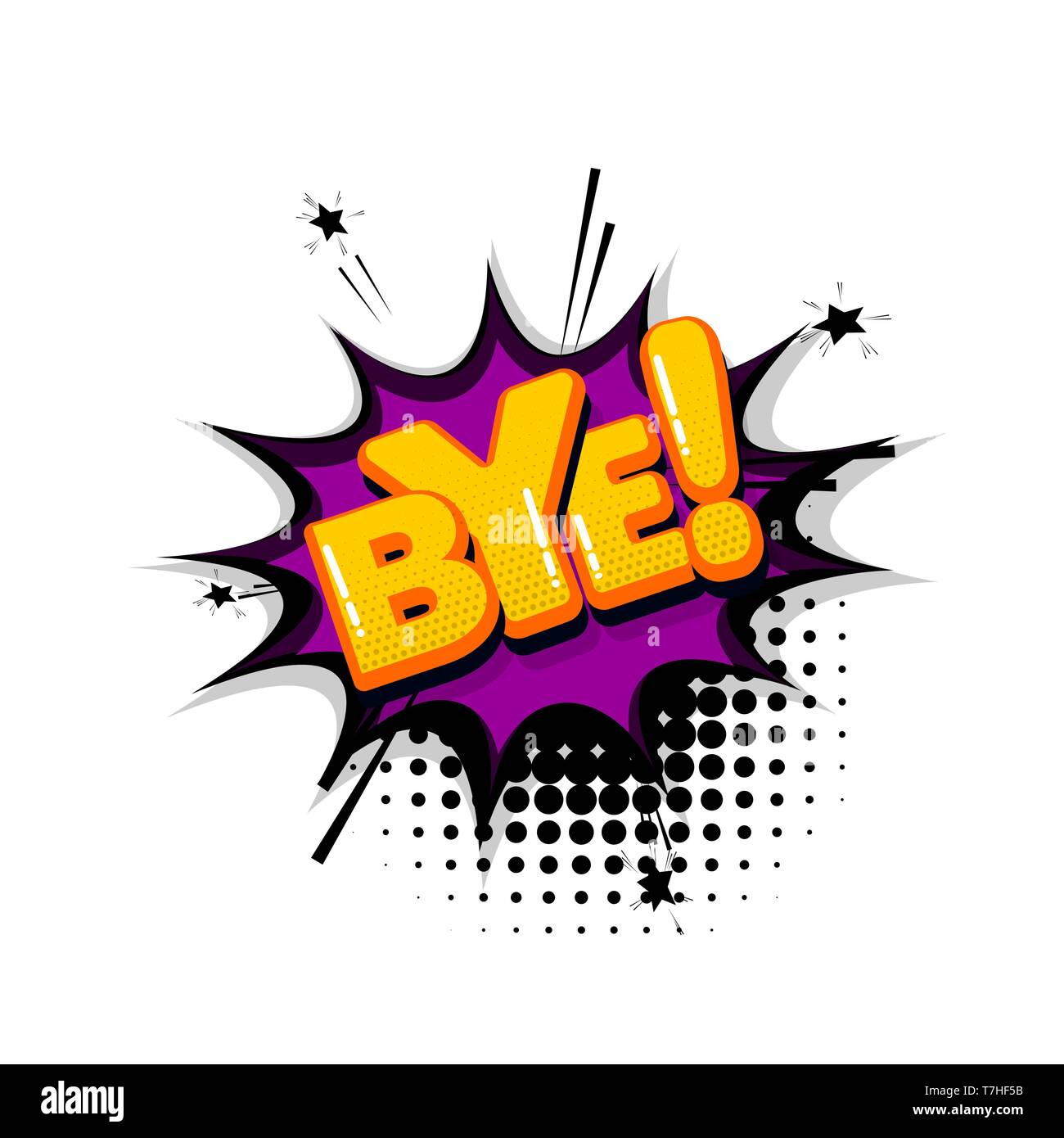 Goodbye bye comic bubble text Stock Vector Images - Alamy