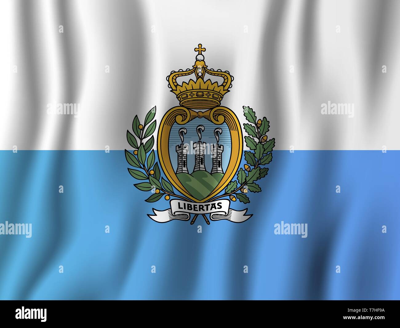 Official Flag Of San Marino Stock Vector Images Alamy
