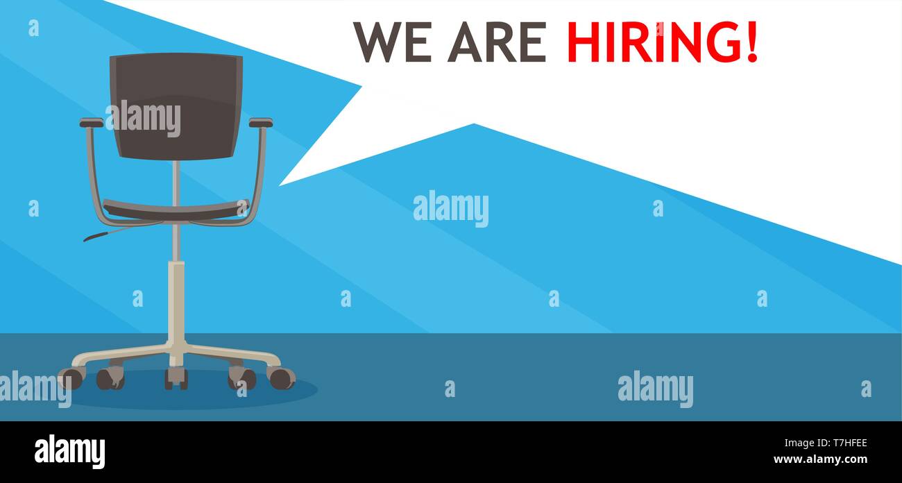 Recruitment job sign employer flat background vector. Candidate ...