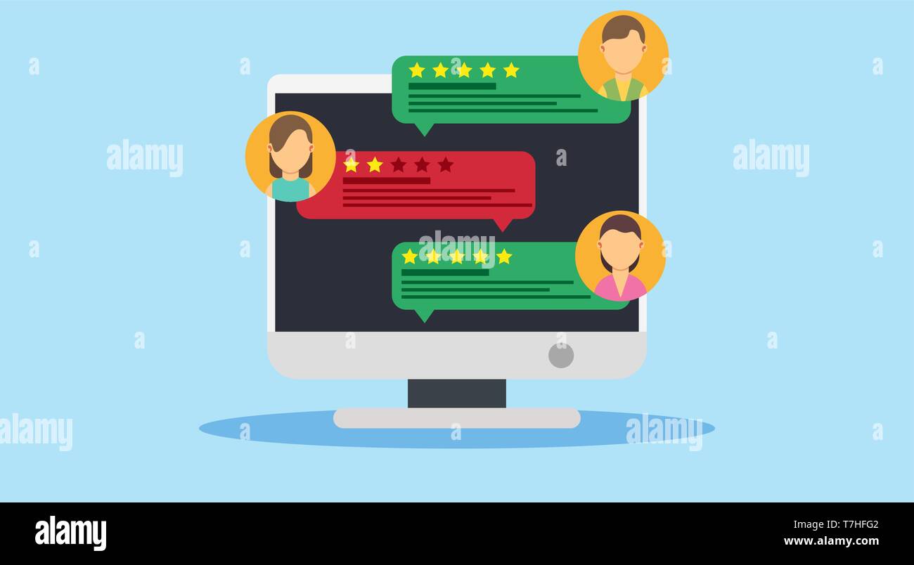 Customer review symbol concept. Feedback sign reputation excellent ...