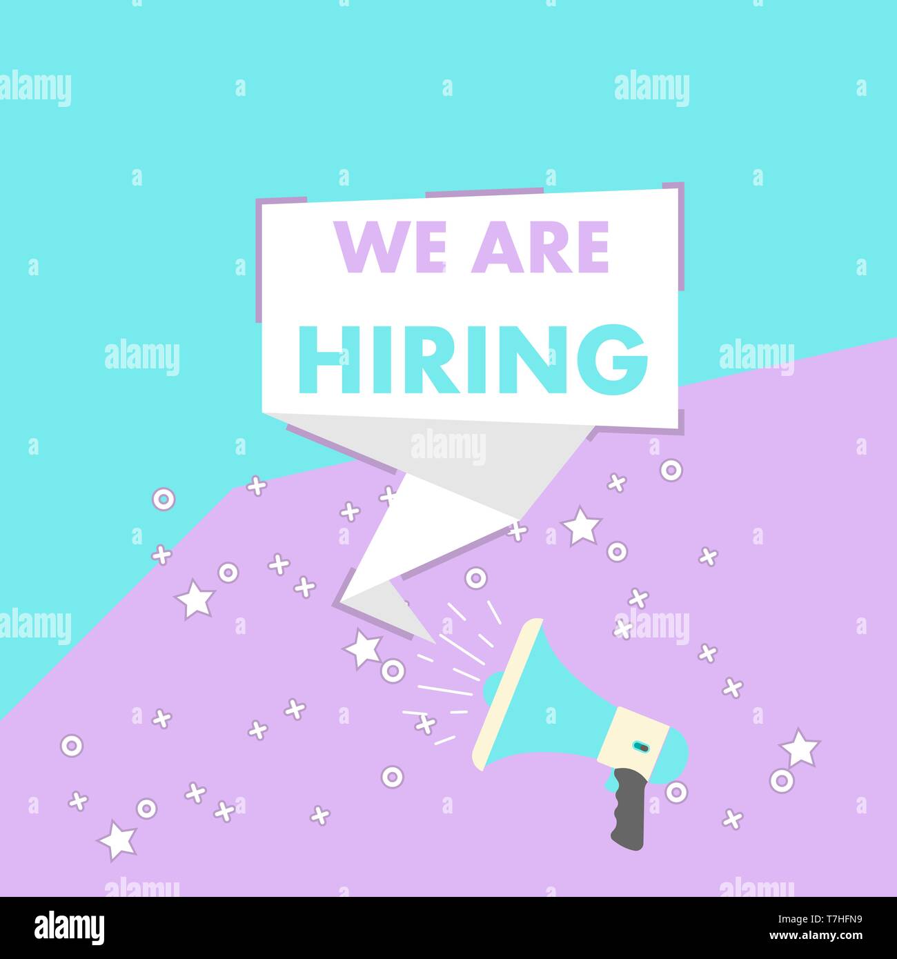 Recruitment job sign employer flat background vector. Candidate ...