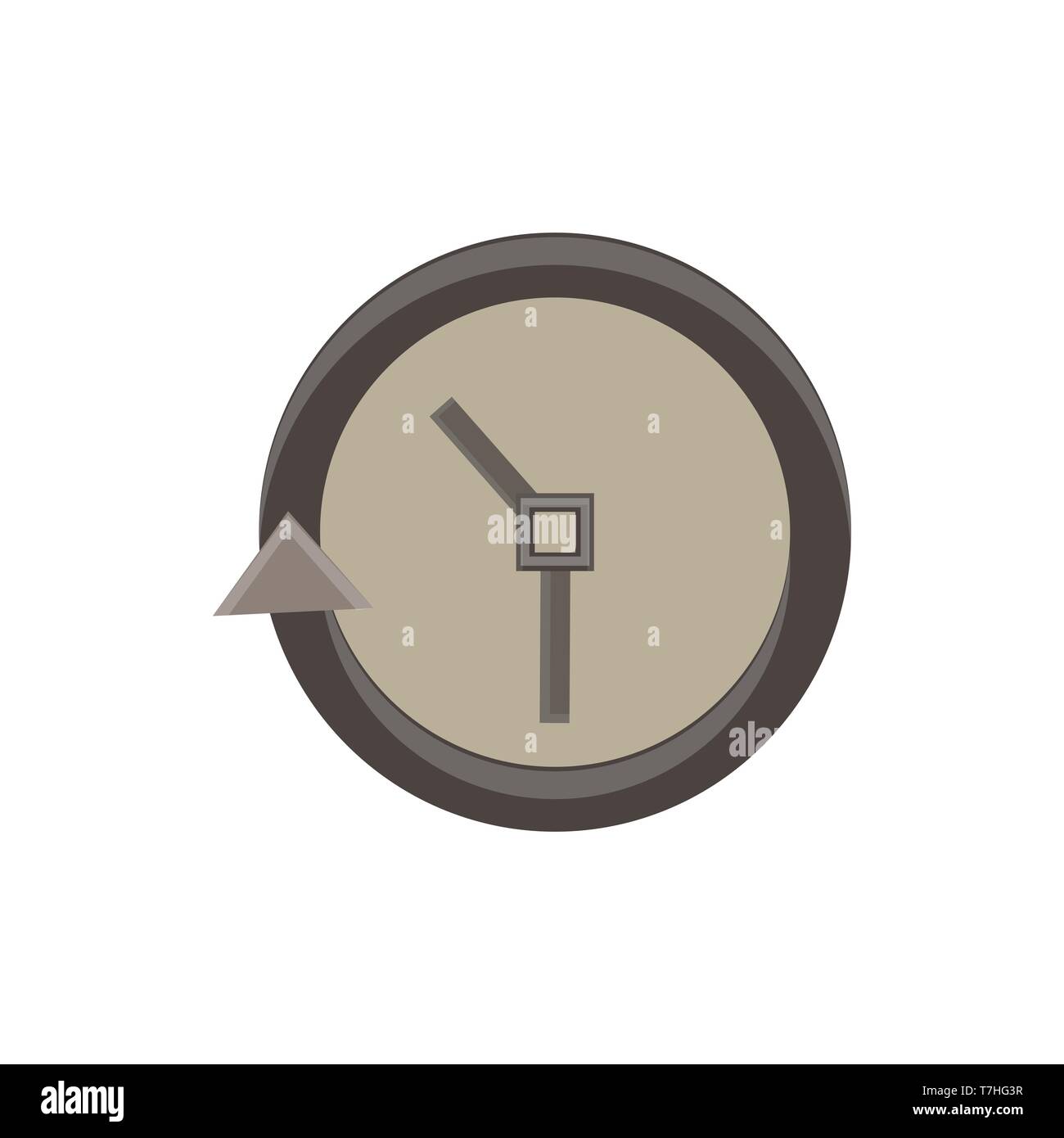 Clock icon vector time simple face illustration isolated watch symbol ...