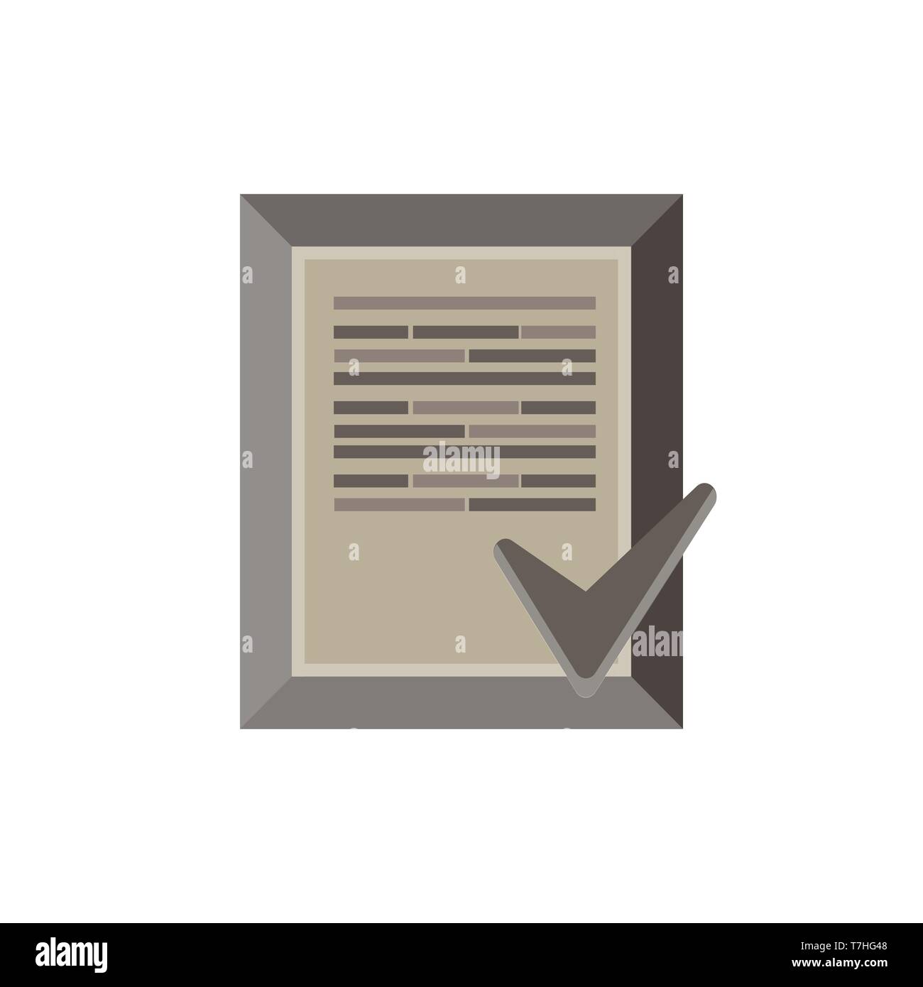 Document check icon vector flat checklist list paper business ...