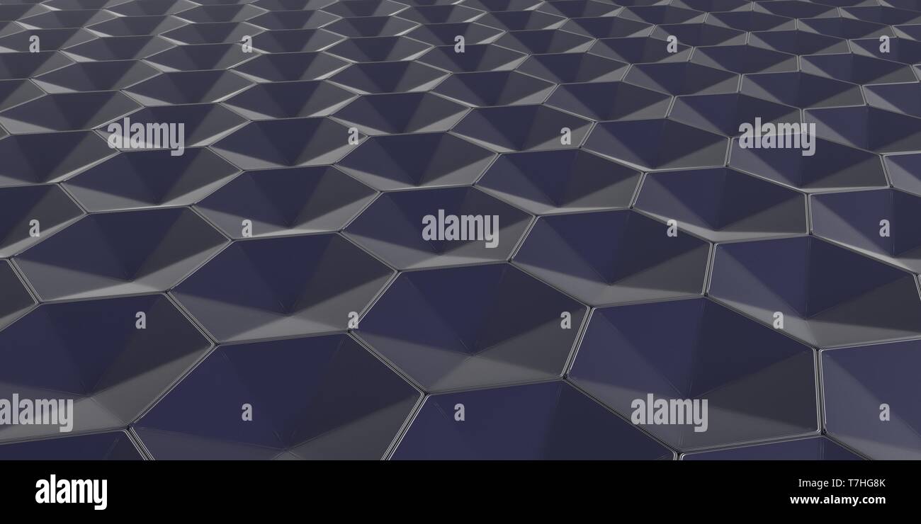 Render of 3D Geometric Abstract Hexagonal Wallpaper Background Stock Photo - Alamy