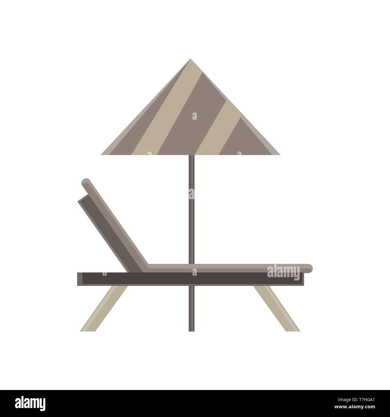 Recliner vector chair illustration reclining icon summer cushion design ...