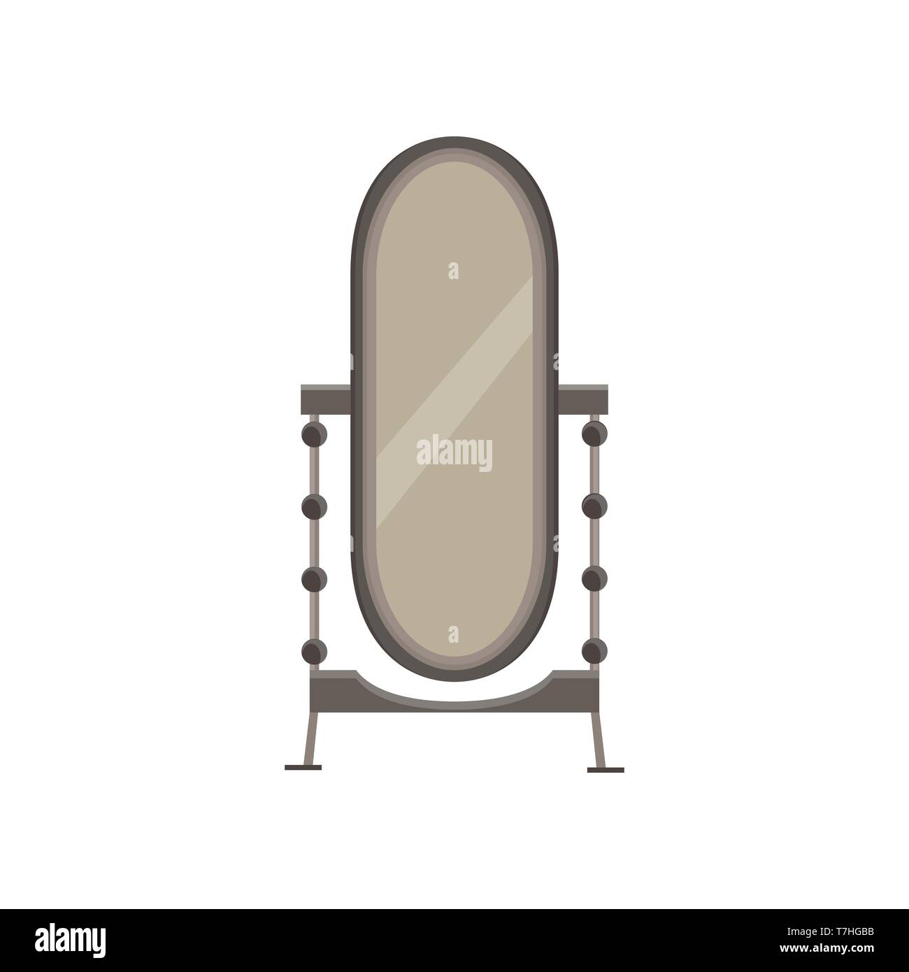 Mirror floor interior room background design vector isolated ...