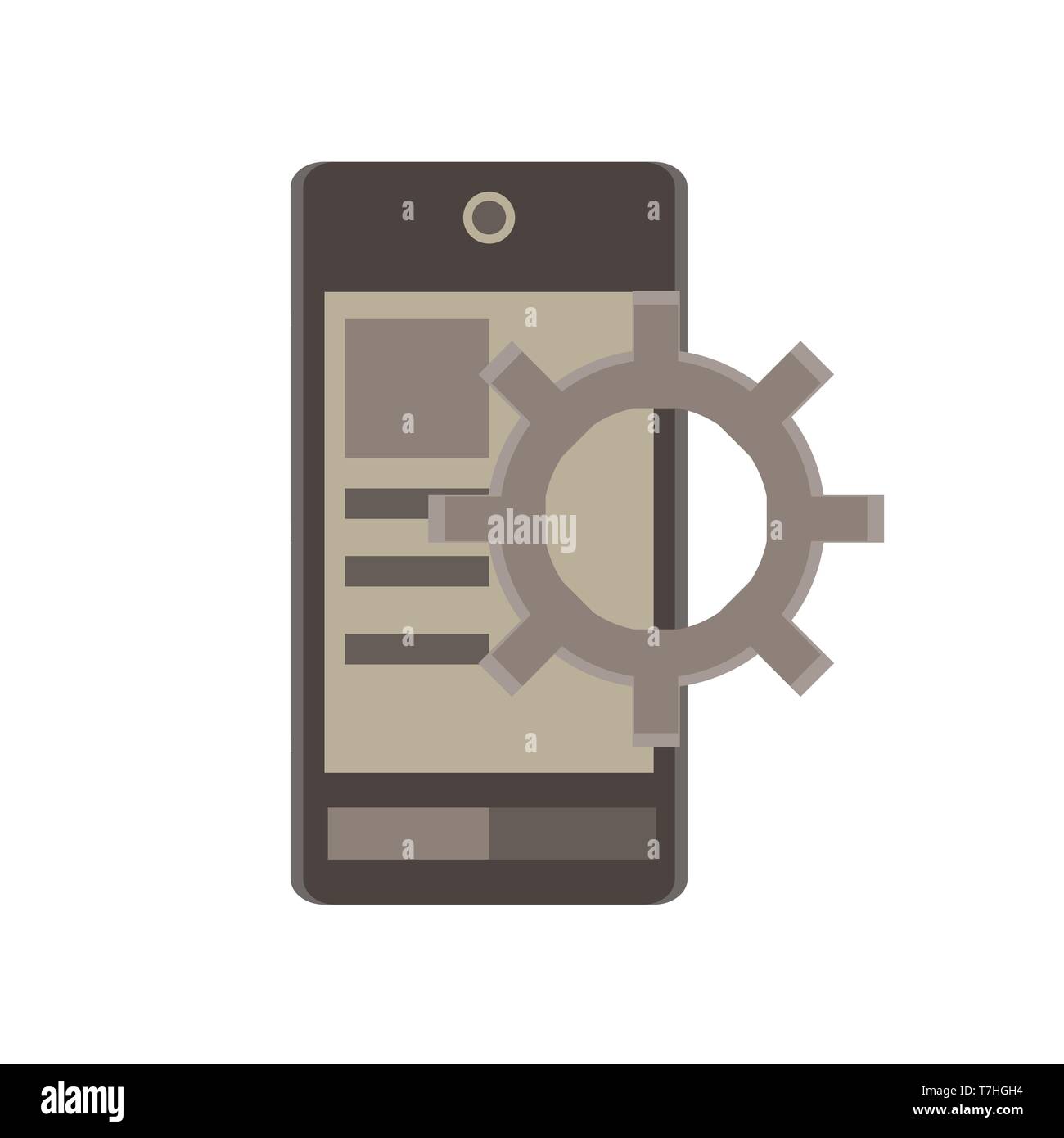 Vector mobile app flat icon business development device digital design ...