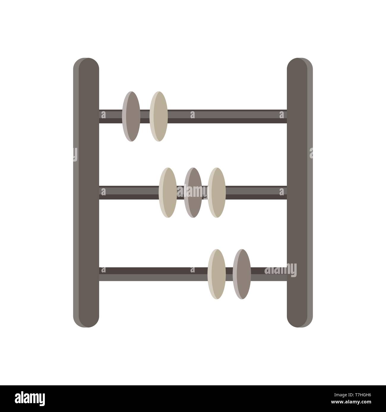 Abacus vector flat icon isolated. Education tool design arithmetic ...