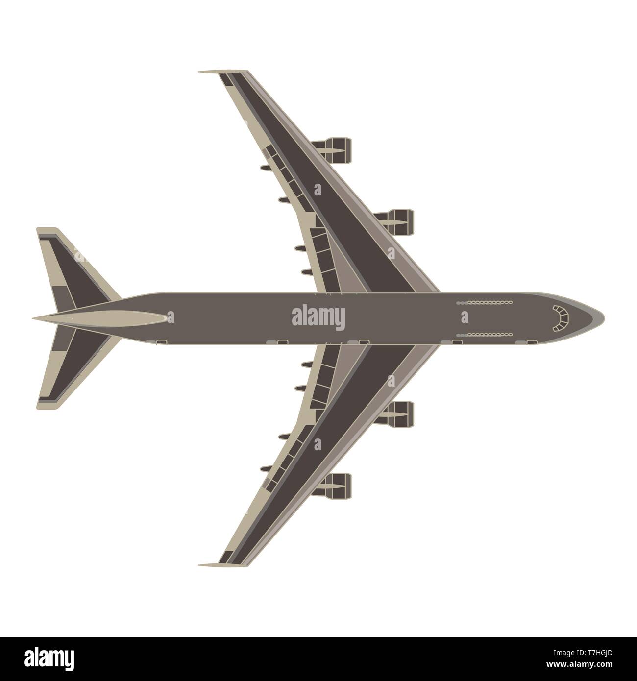 Aircraft airplane vector plane icon isolated color air airliner fly ...