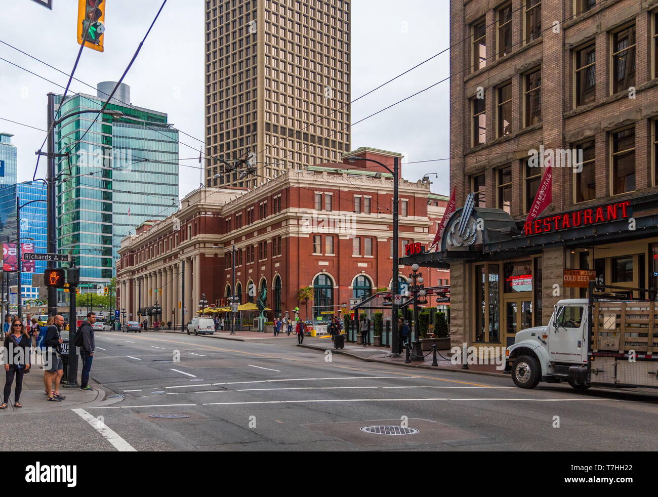 Restaurant and Train Station Stock Photo - Alamy