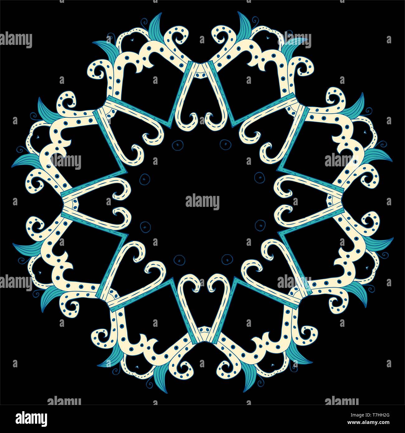 Vector beautiful ornamental rosette. For ethnic or tattoo design Stock ...