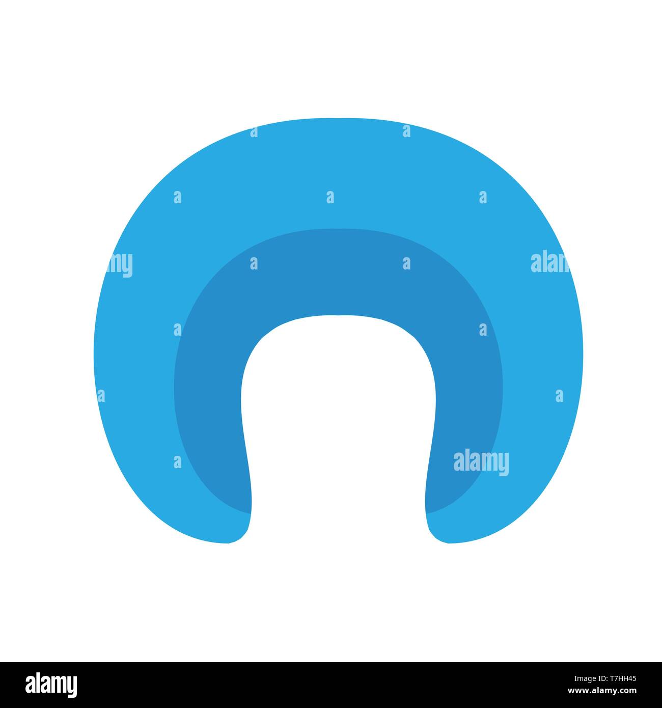 Neck pillow comfortable relax soft care vector icon. Healthy orthopedic ...