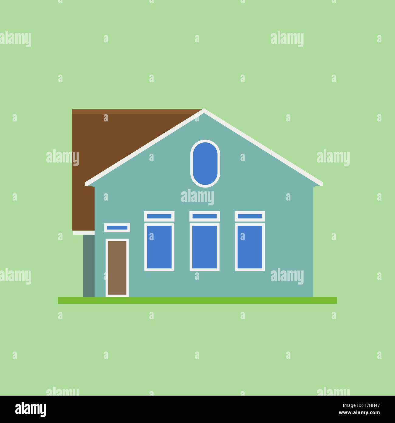 House vector building real estate icon isolatd. Home family exterior ...