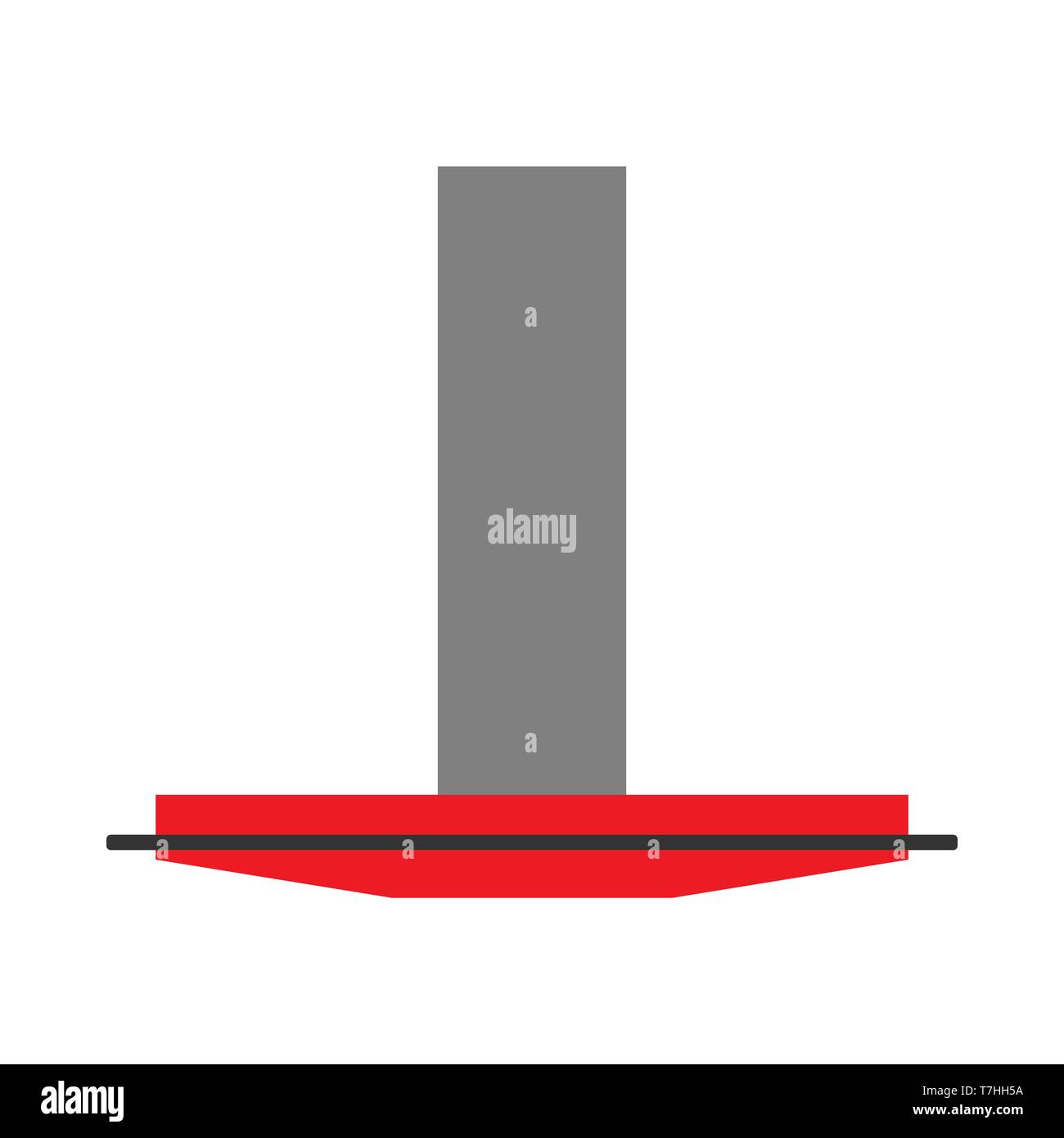 Kitchen hood air extractor filter symbol. Flat icon ventilation ...