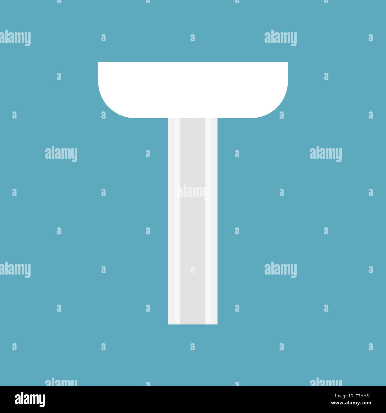 Sink front view equipment symbol domestic vector icon white ...