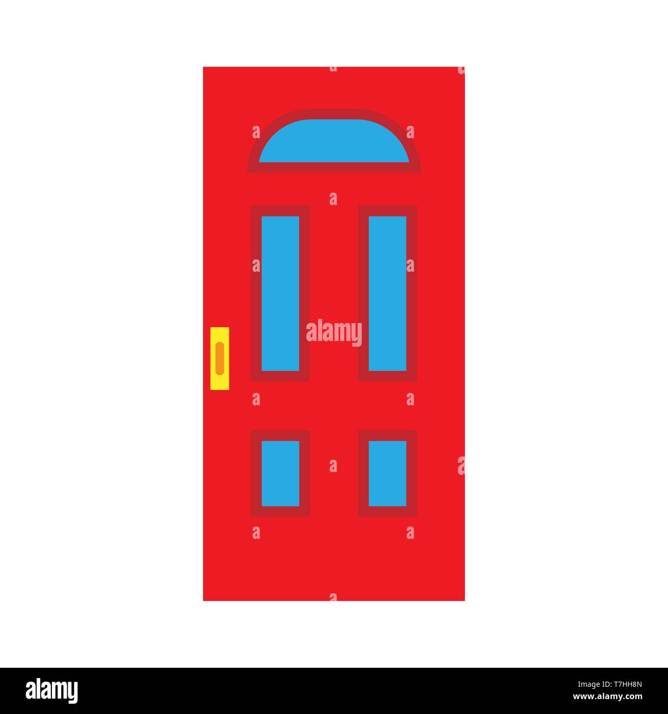 Door security symbol house style vector. Entry home closeup interior ...