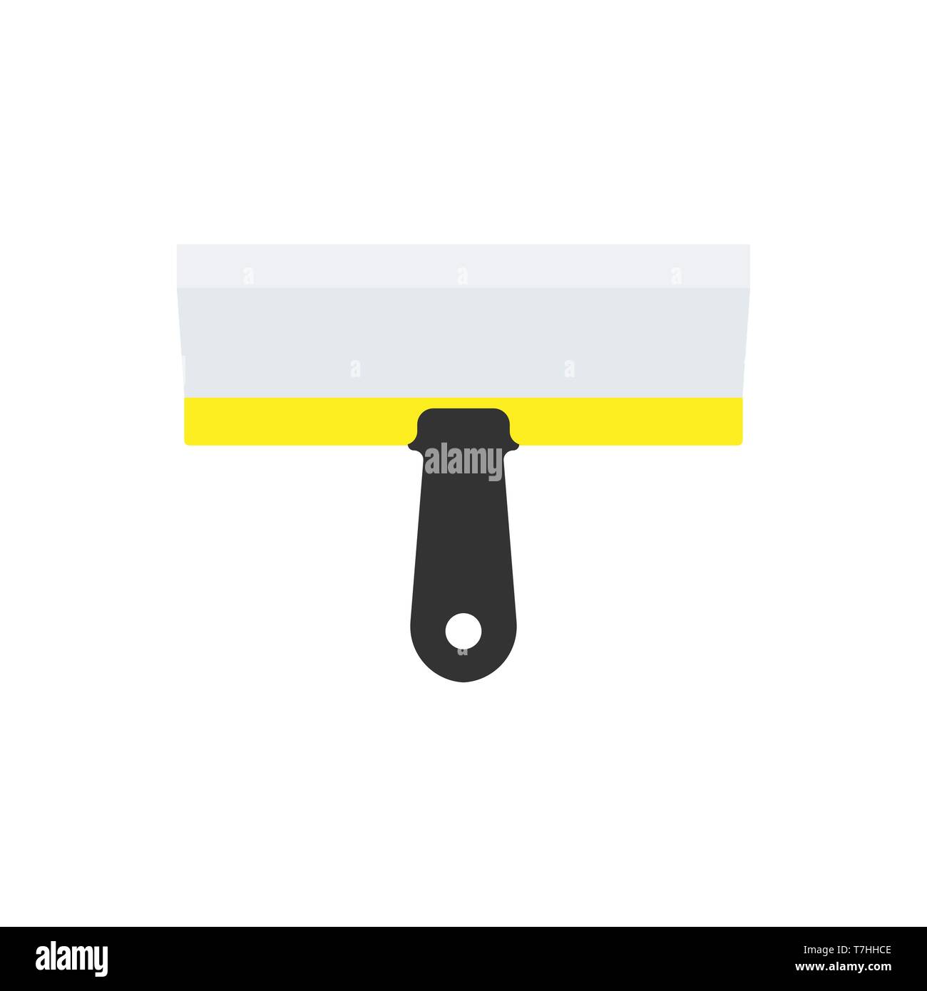 Putty knife equipment builder tape brush vector icon. Construction ...
