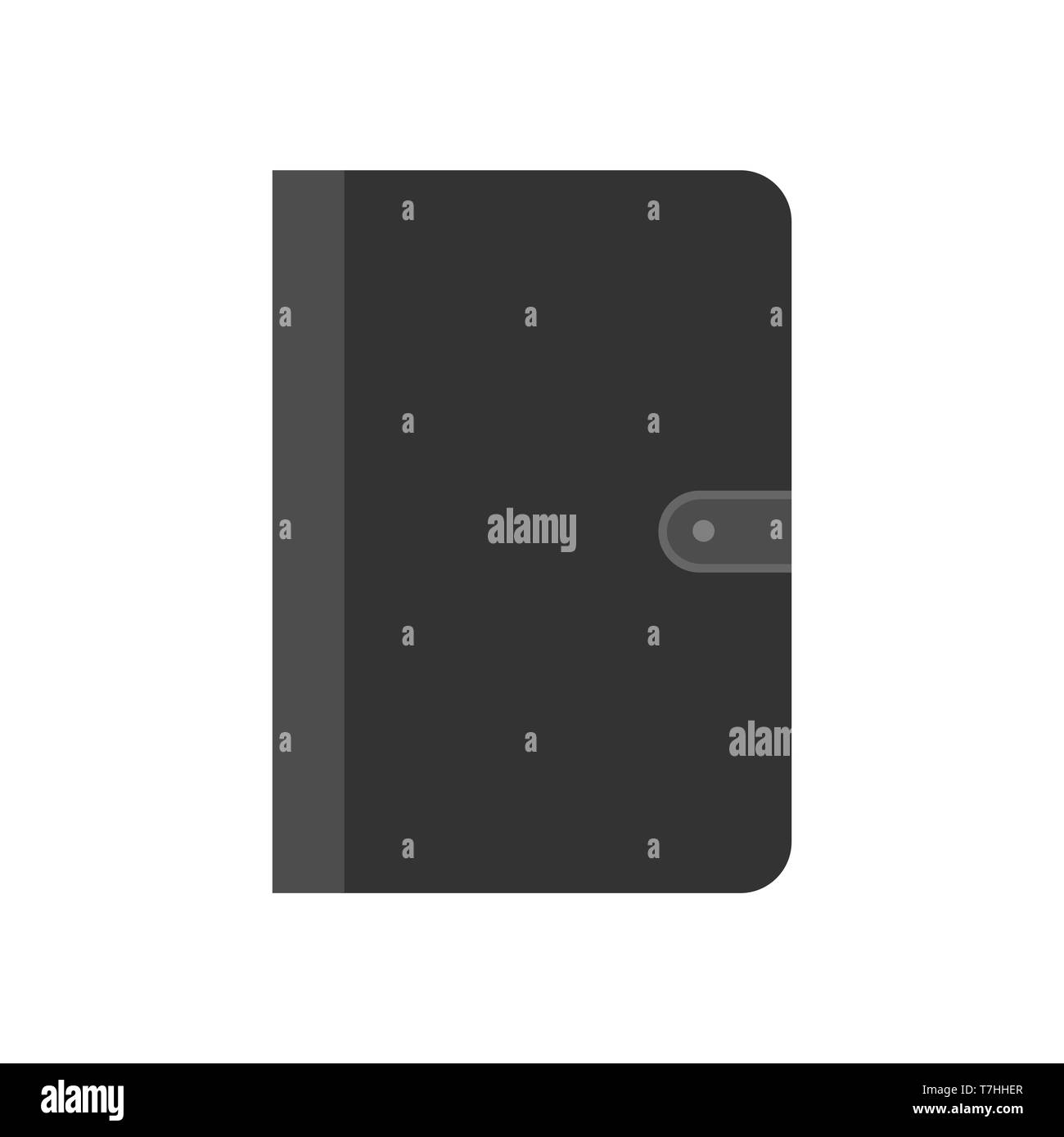 Notebook concept paper education document vector icon top view. Modern ...
