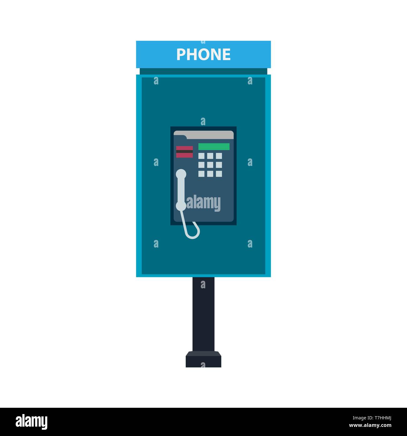 Blue payphone Stock Vector Images - Alamy