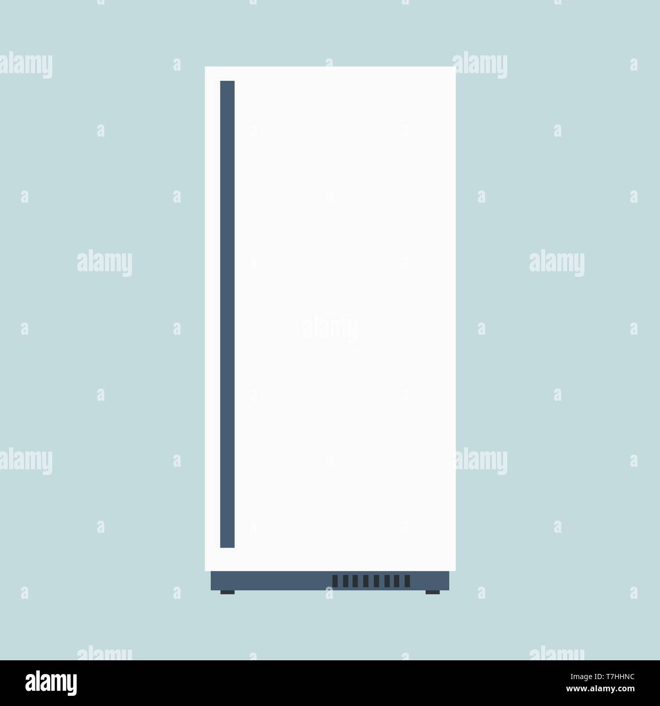 White fridge fresh domestic electric freeze furniture icebox ...