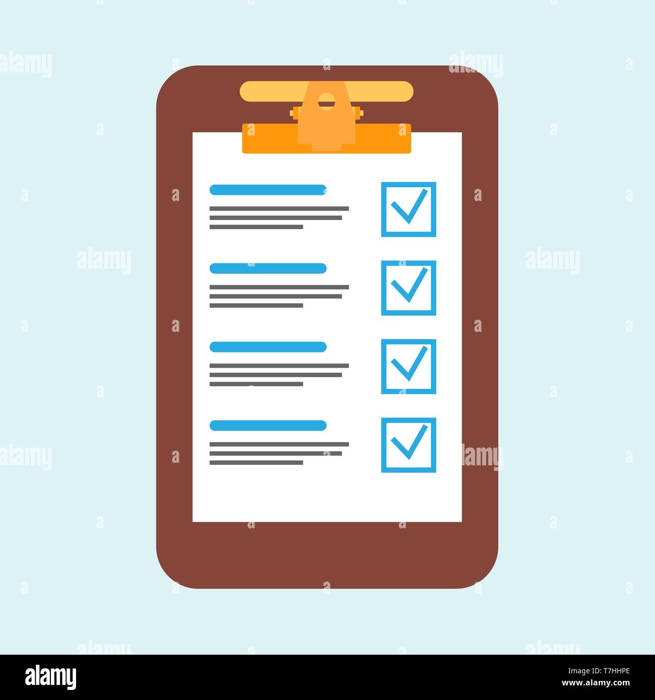 Clipboard work vector icon professional checklist. Job paper document ...