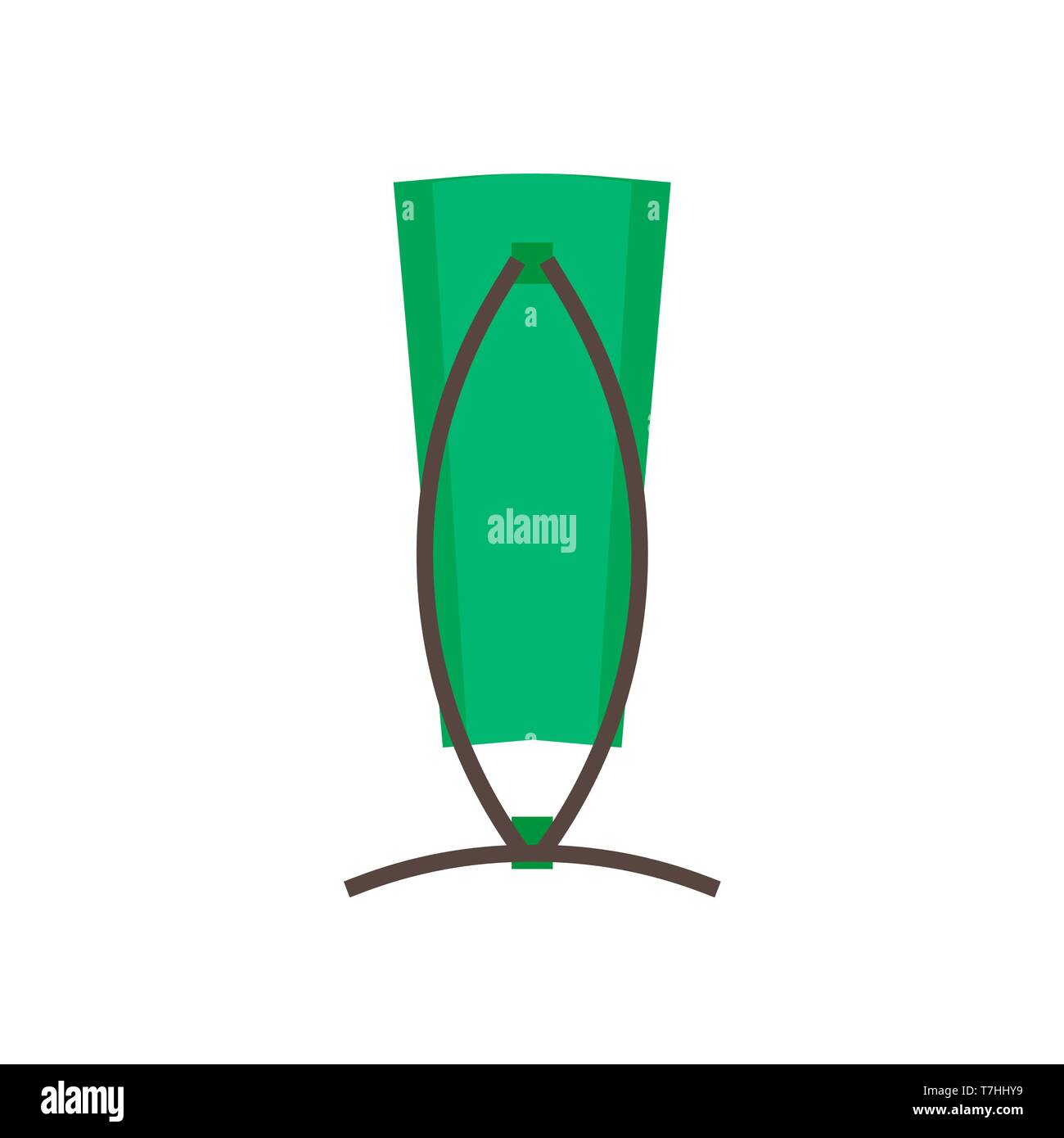 Street bin green vector side view icon. Disposal ecology junk refuse ...