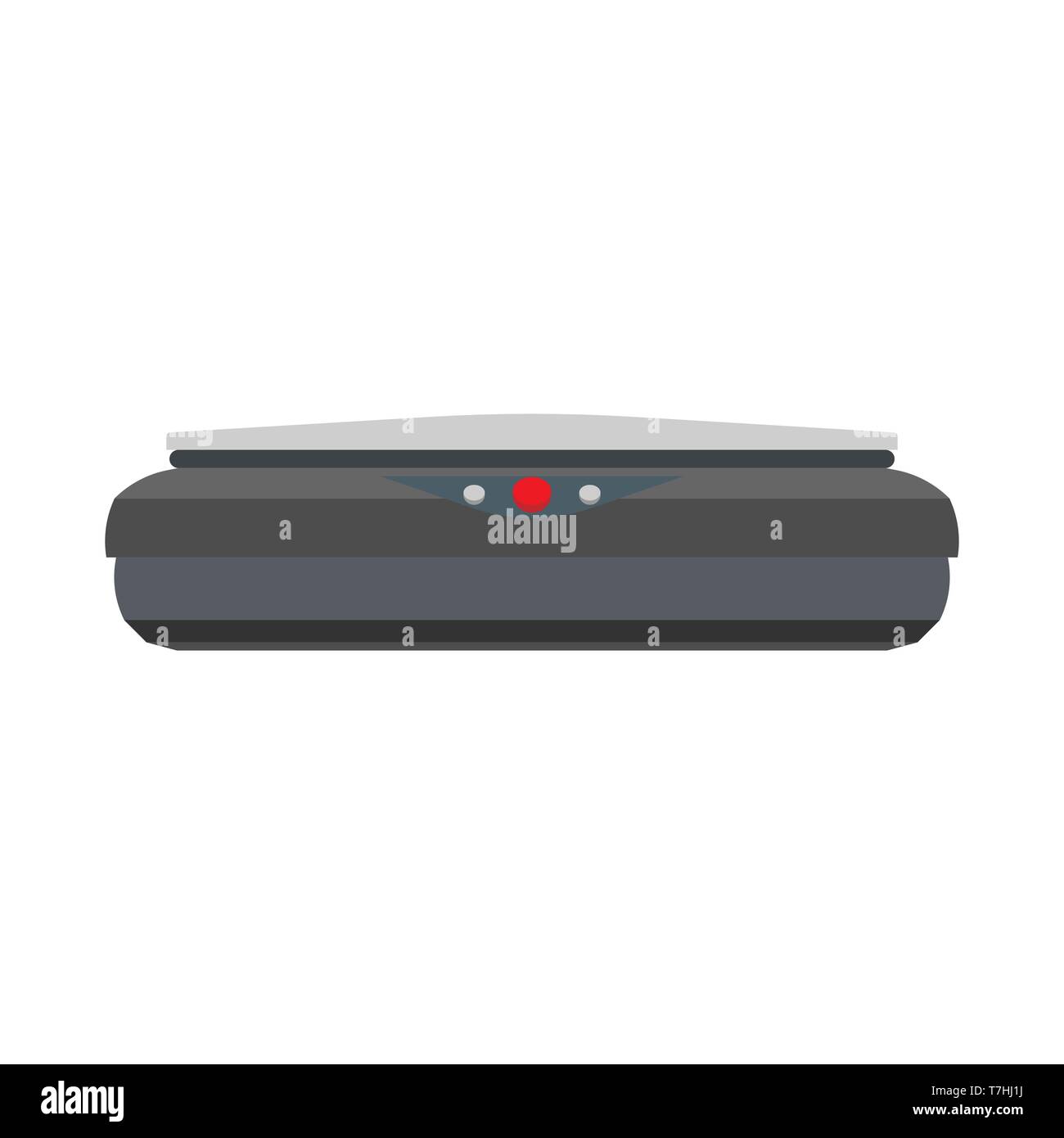Scanner front view vector business icon equipment illustration. Device ...