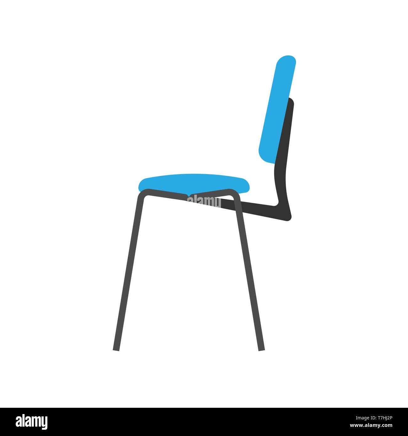 Blue School Chair Clip Art