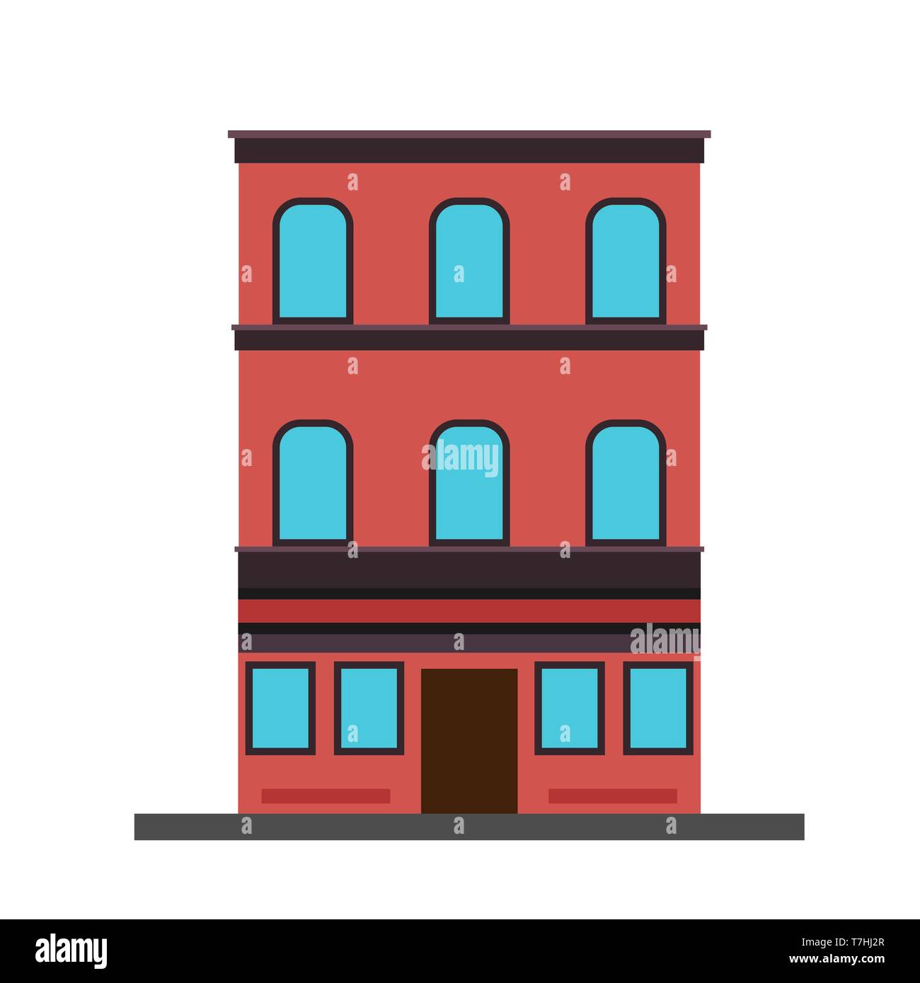 Apartment house building concept vector structure real estate ...