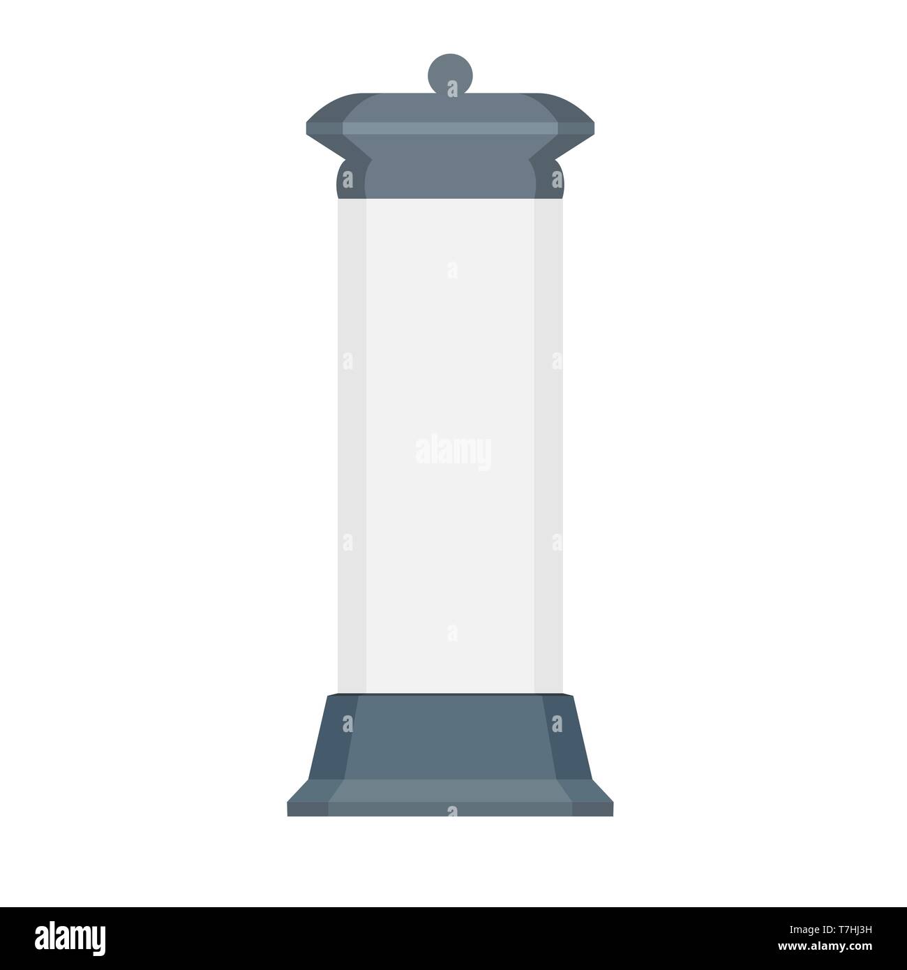 Billboard cylinder road signage vertical offer front view vector icon ...