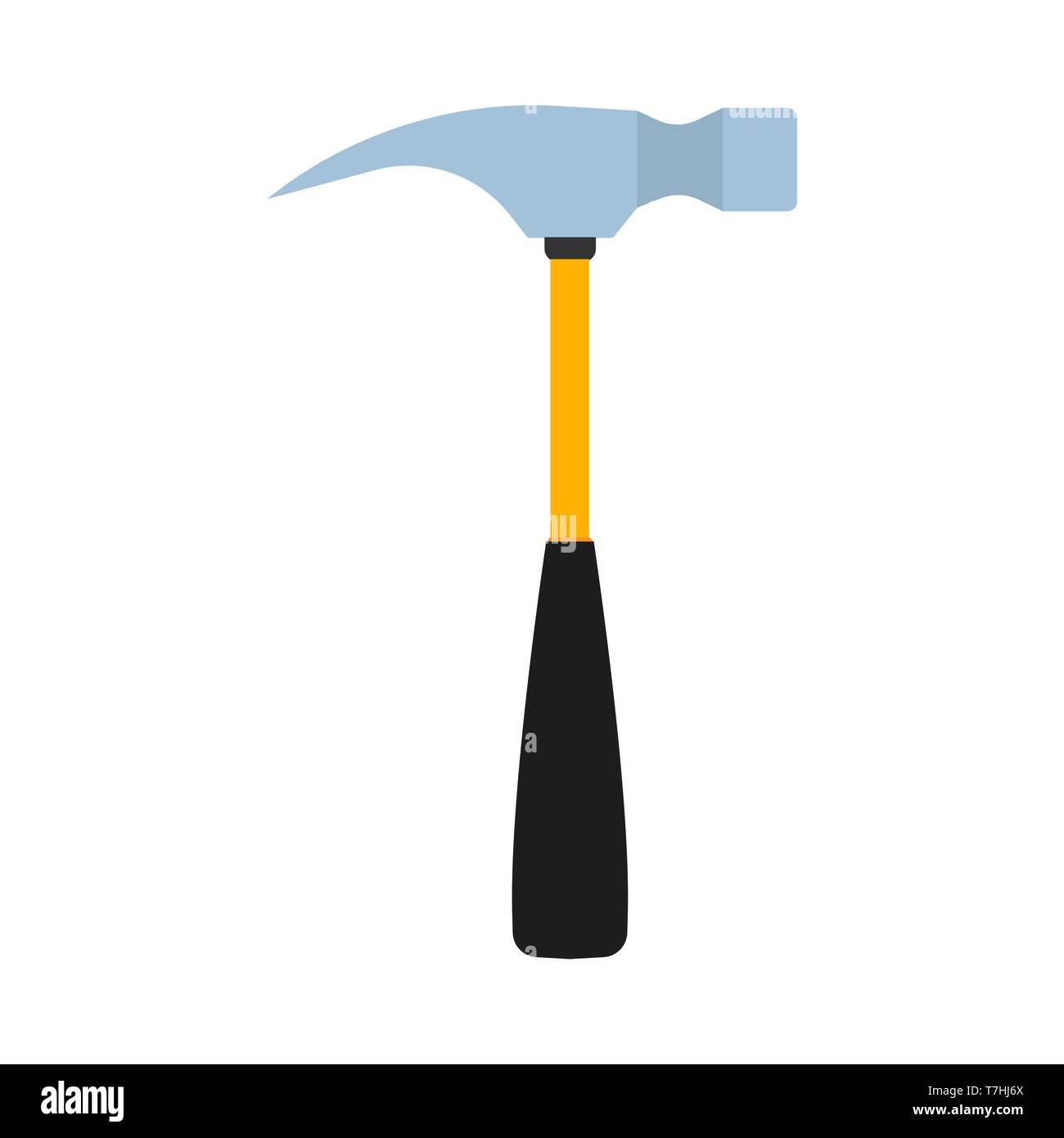 Hammer claw industry flat steel sign worker. Power workshop fix tool ...