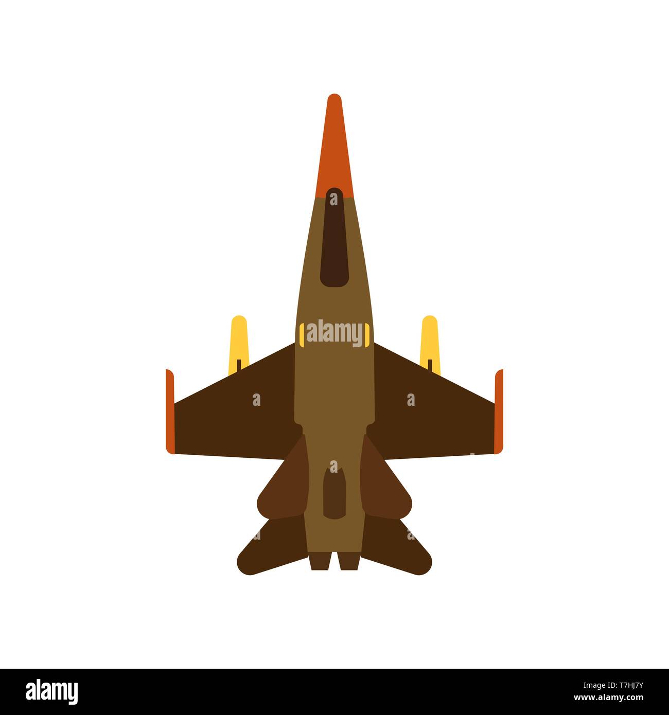 Attack aircraft top view green vector icon. Aviation flight transport ...