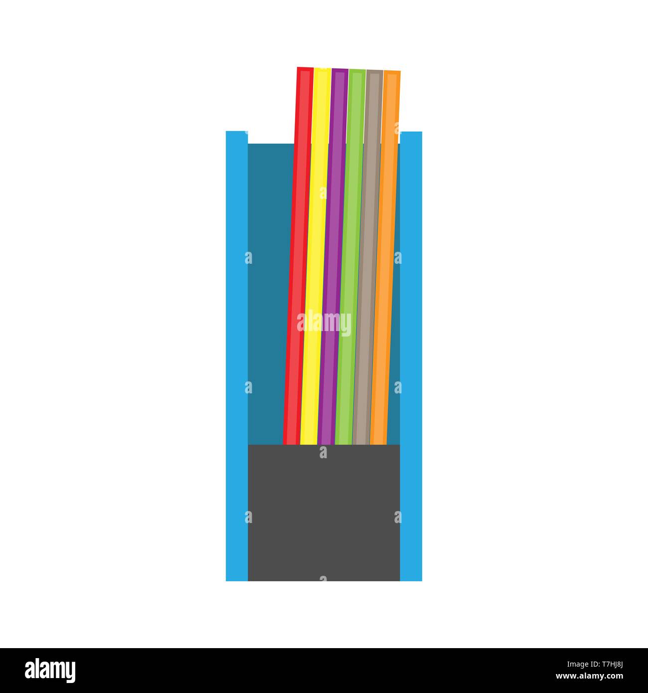 File holder binder design vector flat icon. Archive sheet stationary ...