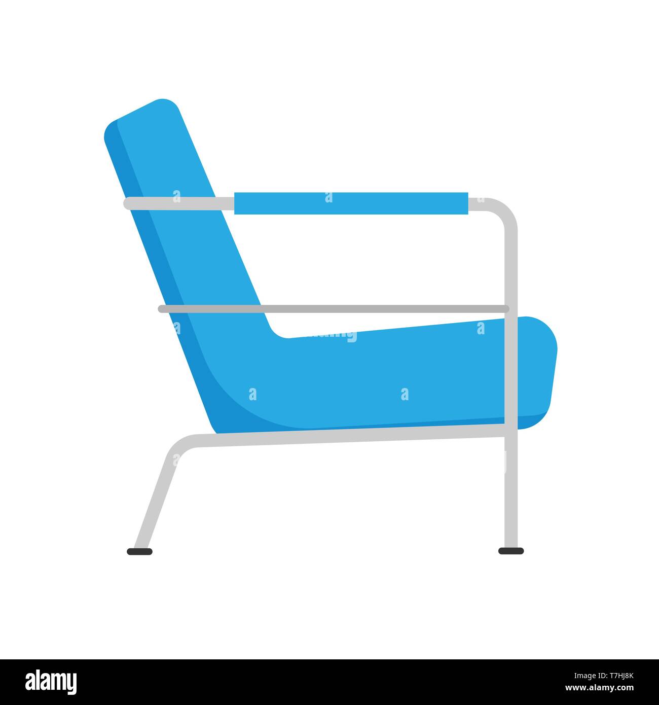 Armchair side view furniture vector icon illustration isolated. Modern ...