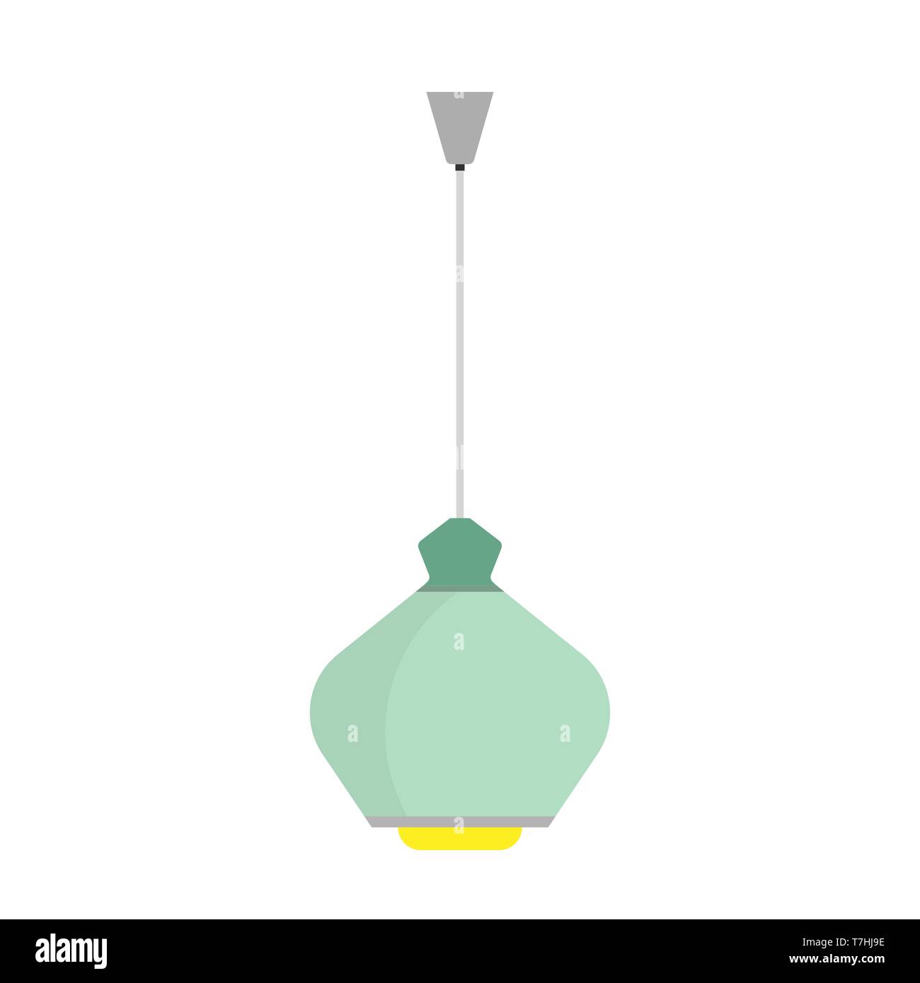Luster chandelier lamp light decoration illustration. Room vector icon ...