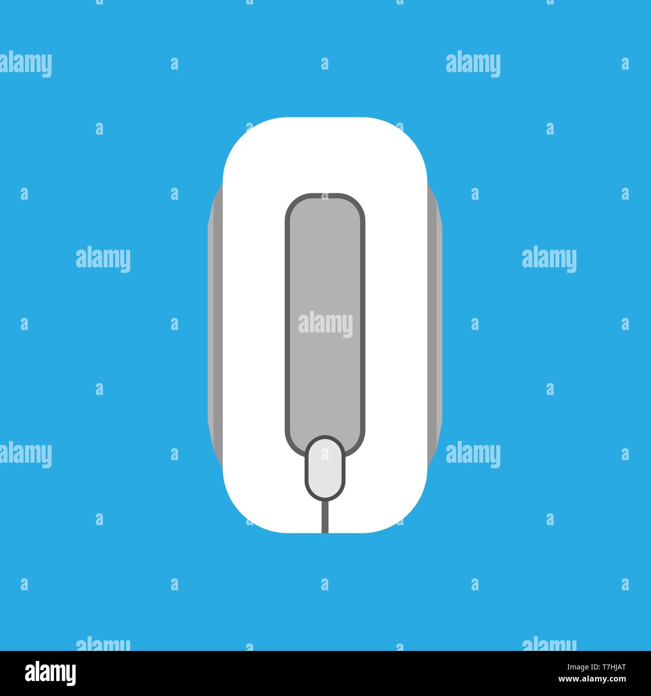 PC mouse illustration vector icon top view computer device. Technology ...