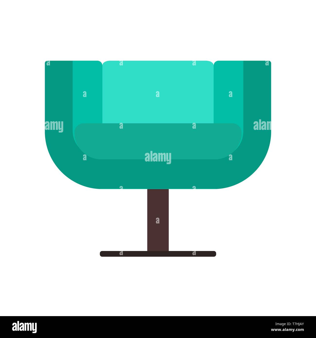 Armchair front view furniture vector icon illustration isolated. Modern ...