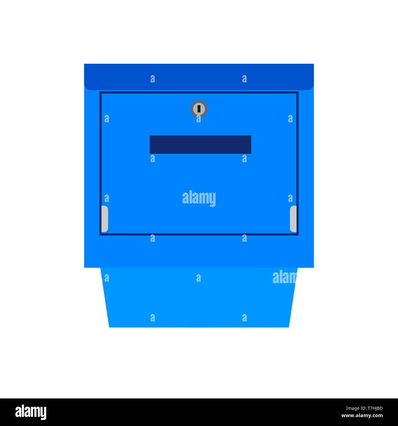 Black metal mailbox Stock Vector Images - Alamy