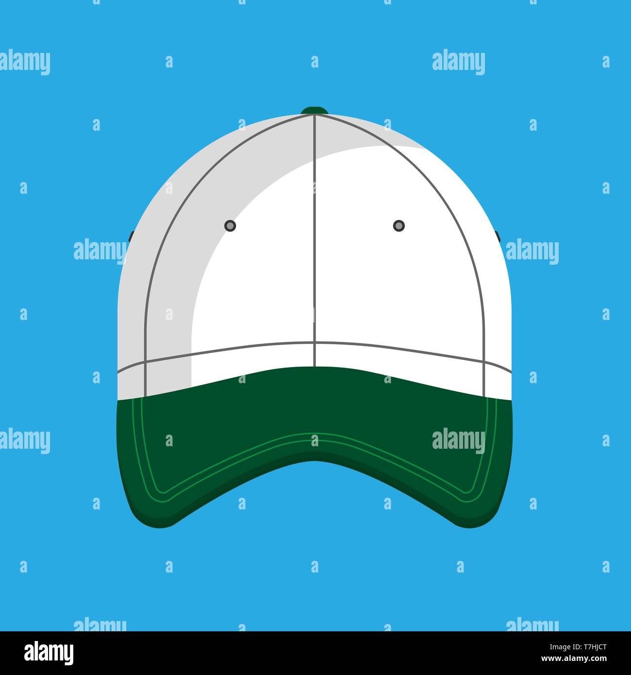 Green and white baseball cap Stock Vector Images - Alamy
