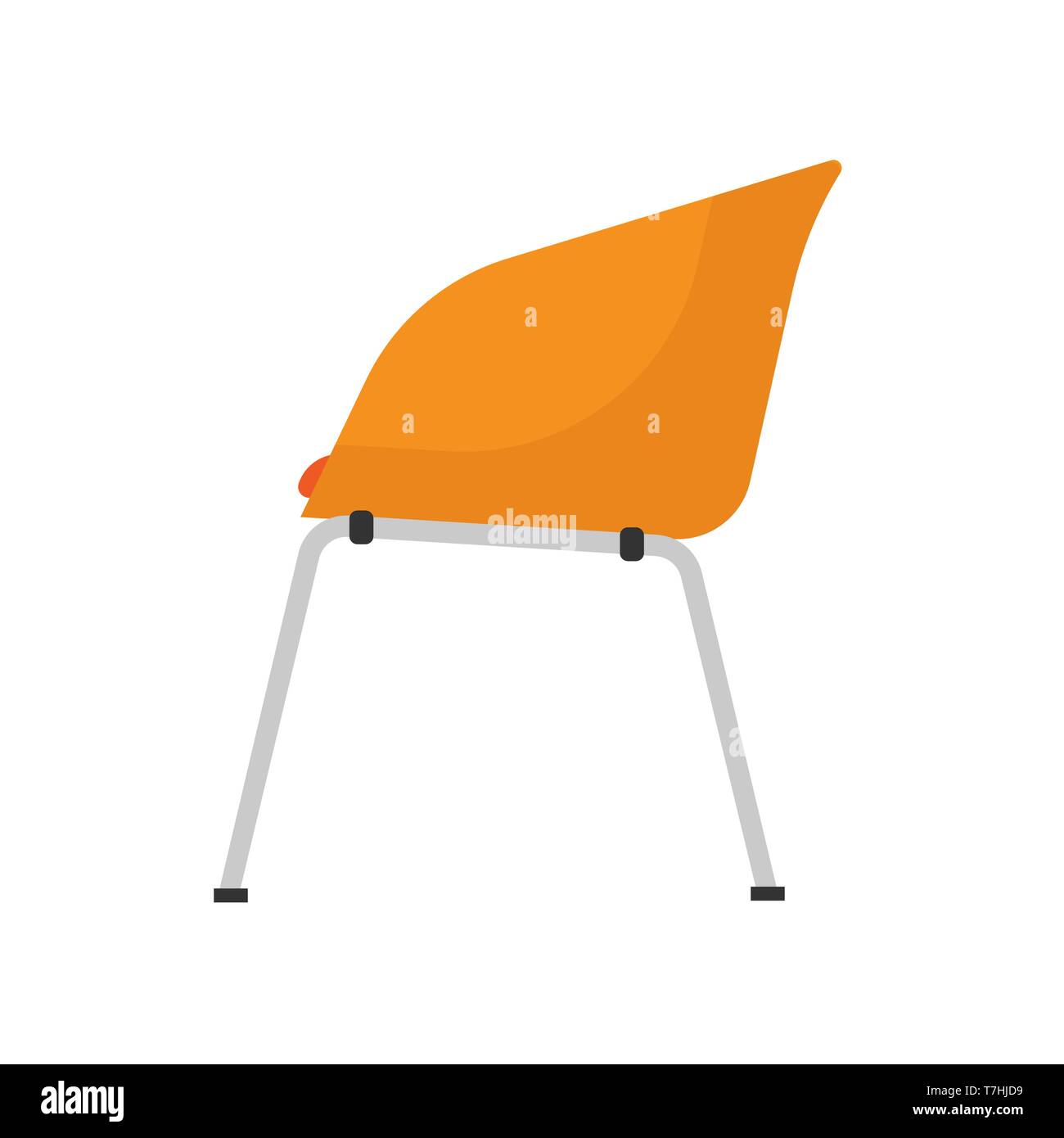 Chair restaurant side view vector icon illustration. Design furniture ...