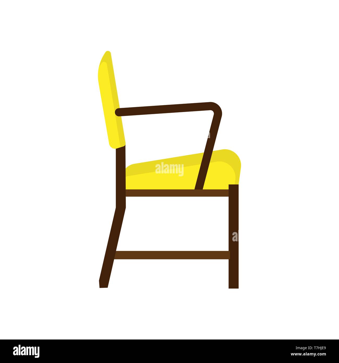 Leather chair side view Stock Vector Images - Alamy