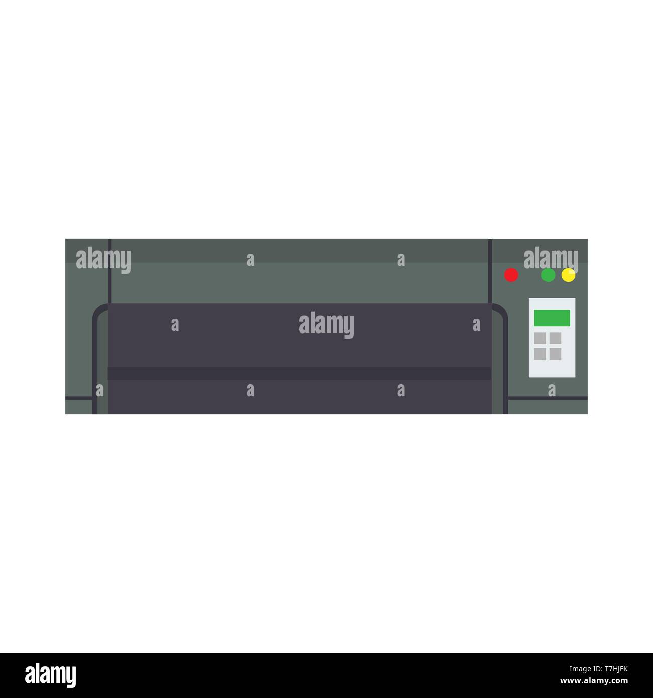 Printer office machine vector icon device design. Graphic digital ink ...