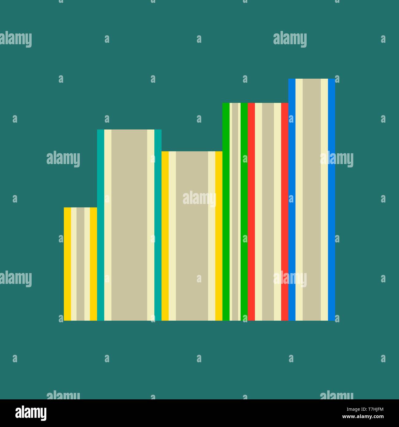 Book study vector library reading education. Literature icon isolated ...